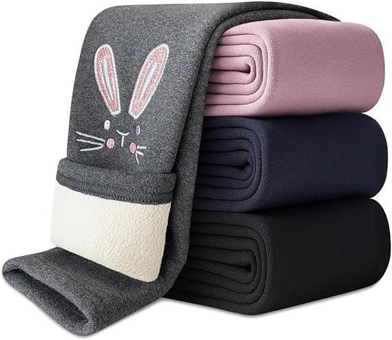 Domee Thermo-Leggings für Mädchen – Gefüttert mit Hasenmotiv